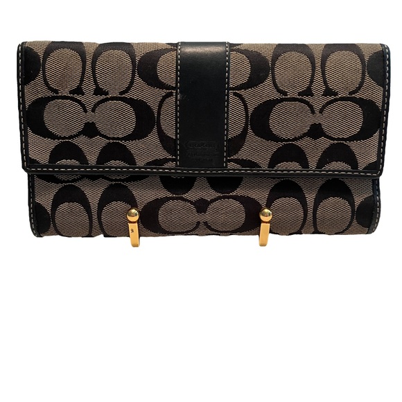 Coach | Bags | Coach Signature Wallet Greyblack | Poshmark
